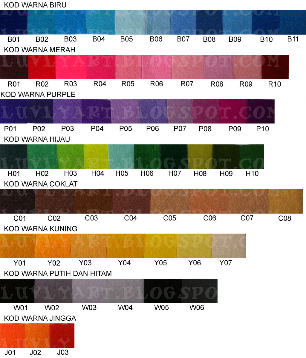 Tudung Fesyen Terkini: Kod Warna Untuk Tempahan