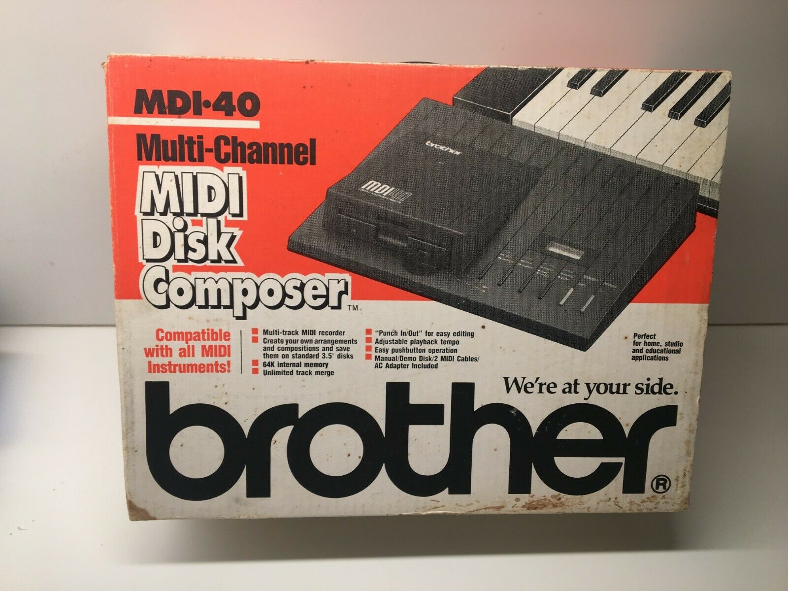 MATRIXSYNTH: BROTHER MDI-40 MIDI Disk Composer w/ Original Box SN 214812