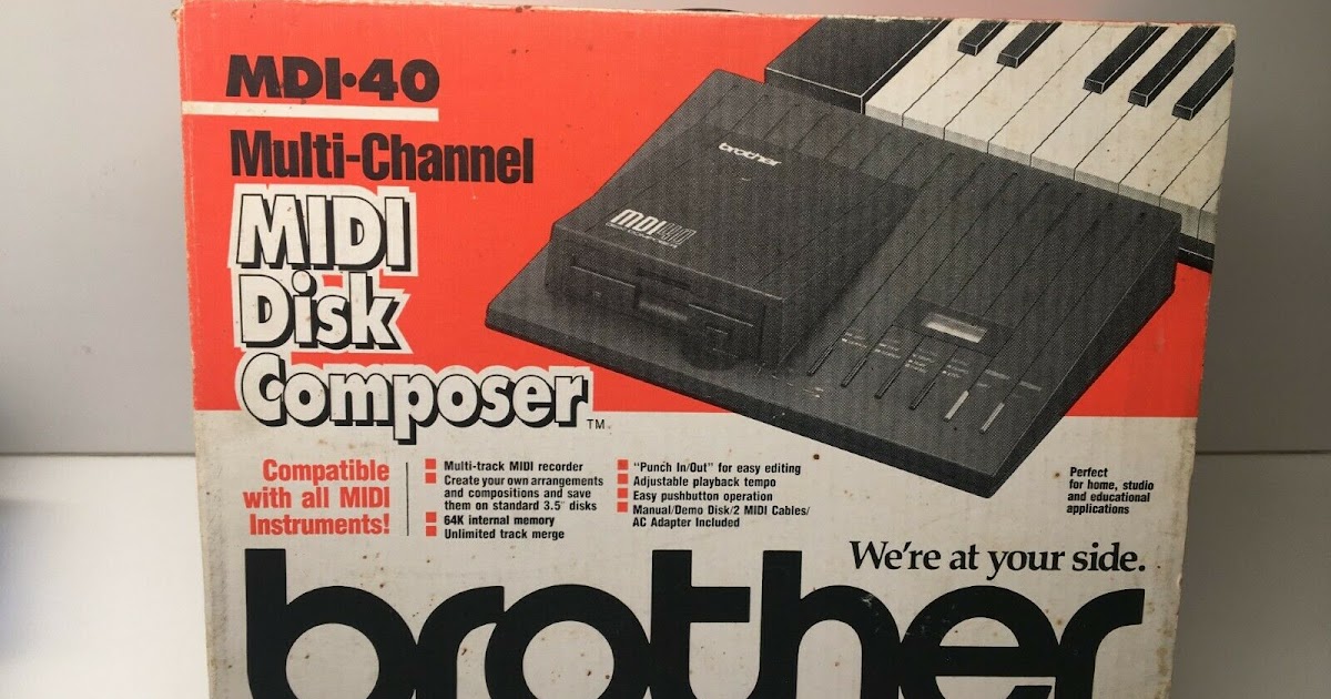 MATRIXSYNTH: BROTHER MDI-40 MIDI Disk Composer w/ Original Box SN 214812