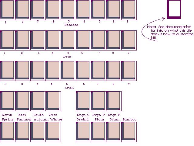 Blank tile set for use with Mahjongg