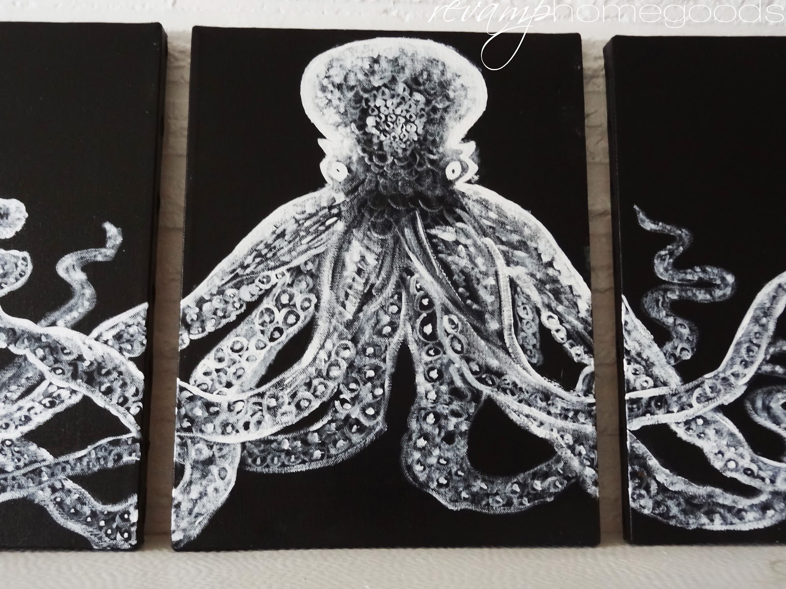 Knockoff: DIY Lord Bodner's Octopus Triptych | Revamp Homegoods
