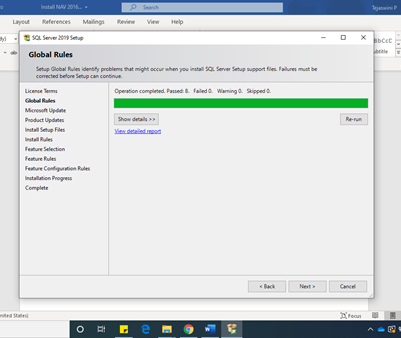 Installation : SQL and Microsoft Dynamics Navision 2016