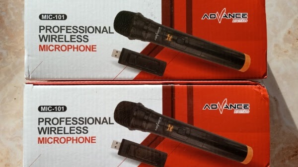 Unboxing Mic Wireless Advance 101 dan cara memakainya - akriko.com