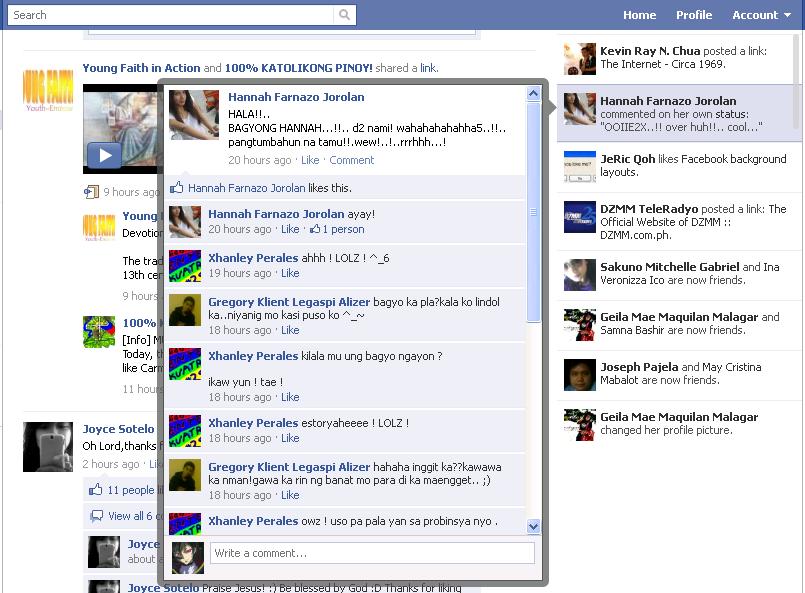 New Real-Time Update "Widget" on Facebook ~ Cyber Imprints