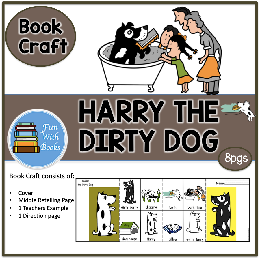 HARRY THE DIRTY DOG BOOK CRAFT ~ Book Units by Lynn