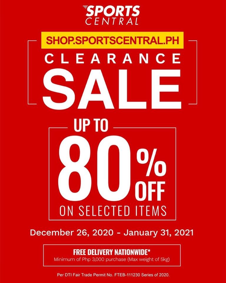 Manila Shopper: Sports Central Clearance SALE: Jan 2021