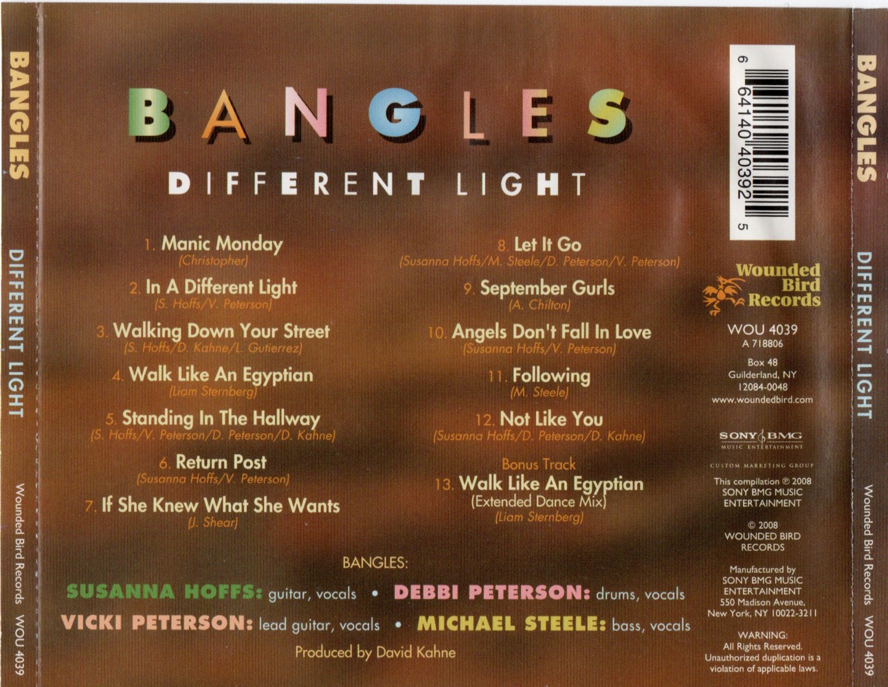 Seja Bem Vindo: Bangles - Different Light (CDA-2008)