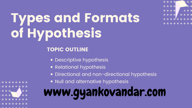 Types and Formats of Hypothesis | Hypothesis - Gyanko Vandar