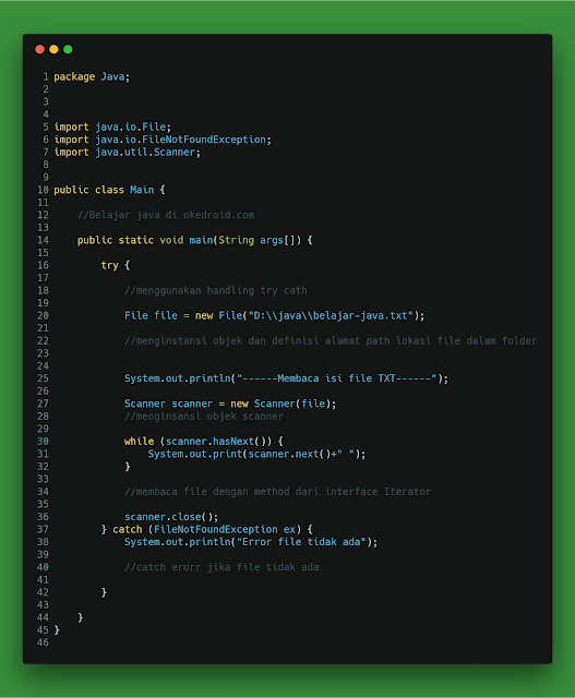 Belajar Membaca Isi File Txt Dengan Scanner Di Jadwal Java - Java Media ...