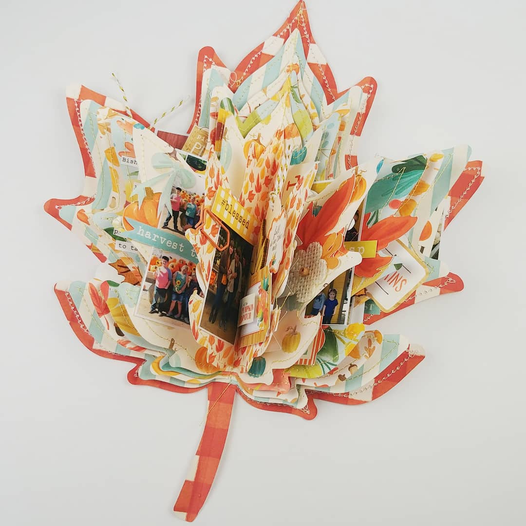 Layered Leaf Mini Album