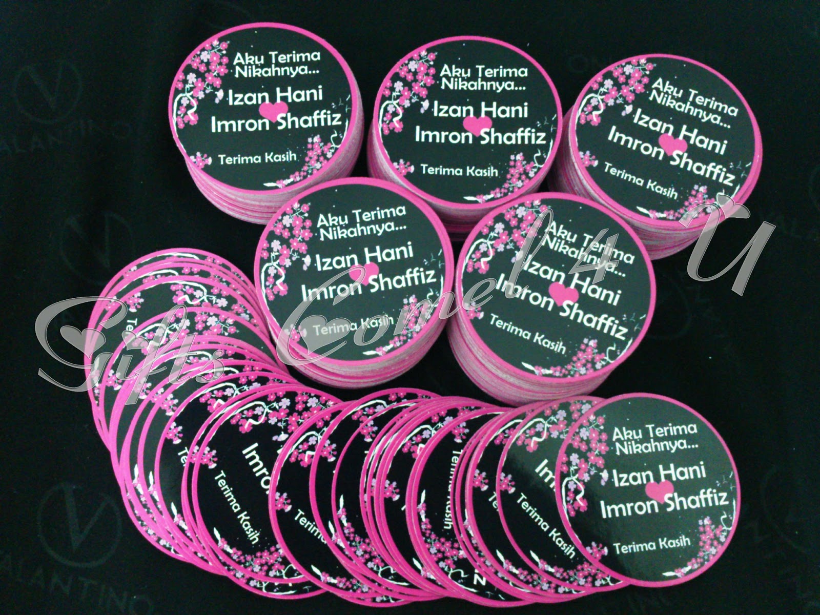 Gifts Comel 4 U: Ordered by Hani : Sticker (Round = 5.4cm)