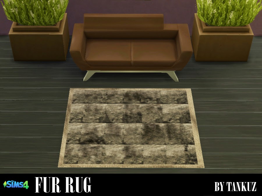 Tankuz Sims 3 Blog: The Sims 4. Fur Rug by Tankuz.
