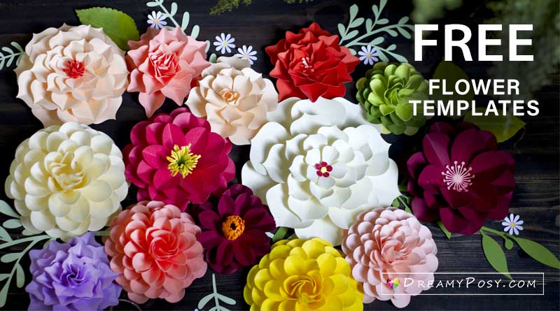 3d Paper Flower Templates