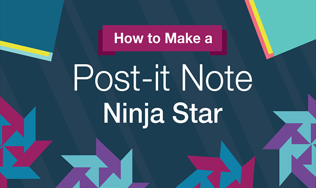 How to make a post-it note ninja star #infographic - Visualistan