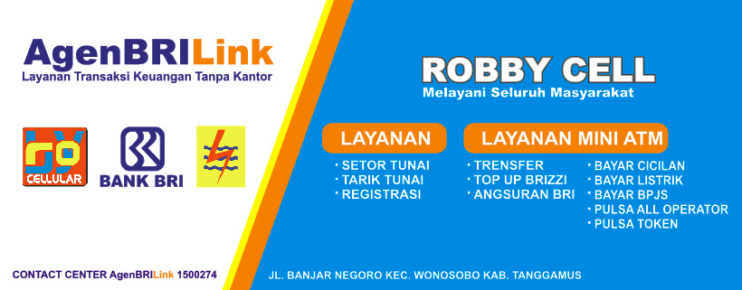 Contoh Banner Agen BRI LINK Siap pakai bisa edit dan download