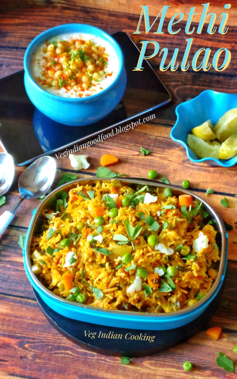 Veg Indian Cooking: Methi Veg Pulao