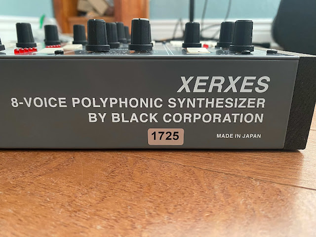 MATRIXSYNTH: Black Corporation Xerxes 8 voice analog synth SN 1725