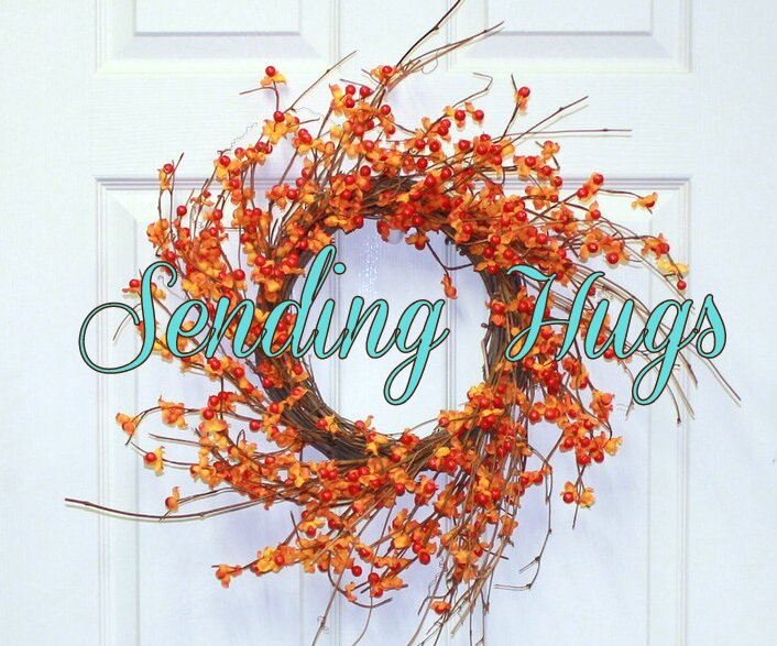 Sending Hugs: Hearts and Flowers