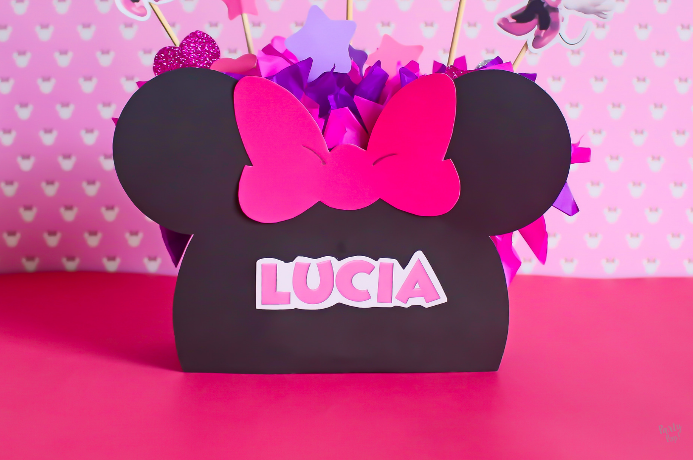 Centro de mesa Minnie Mouse 🎀 | PartyPop DIY