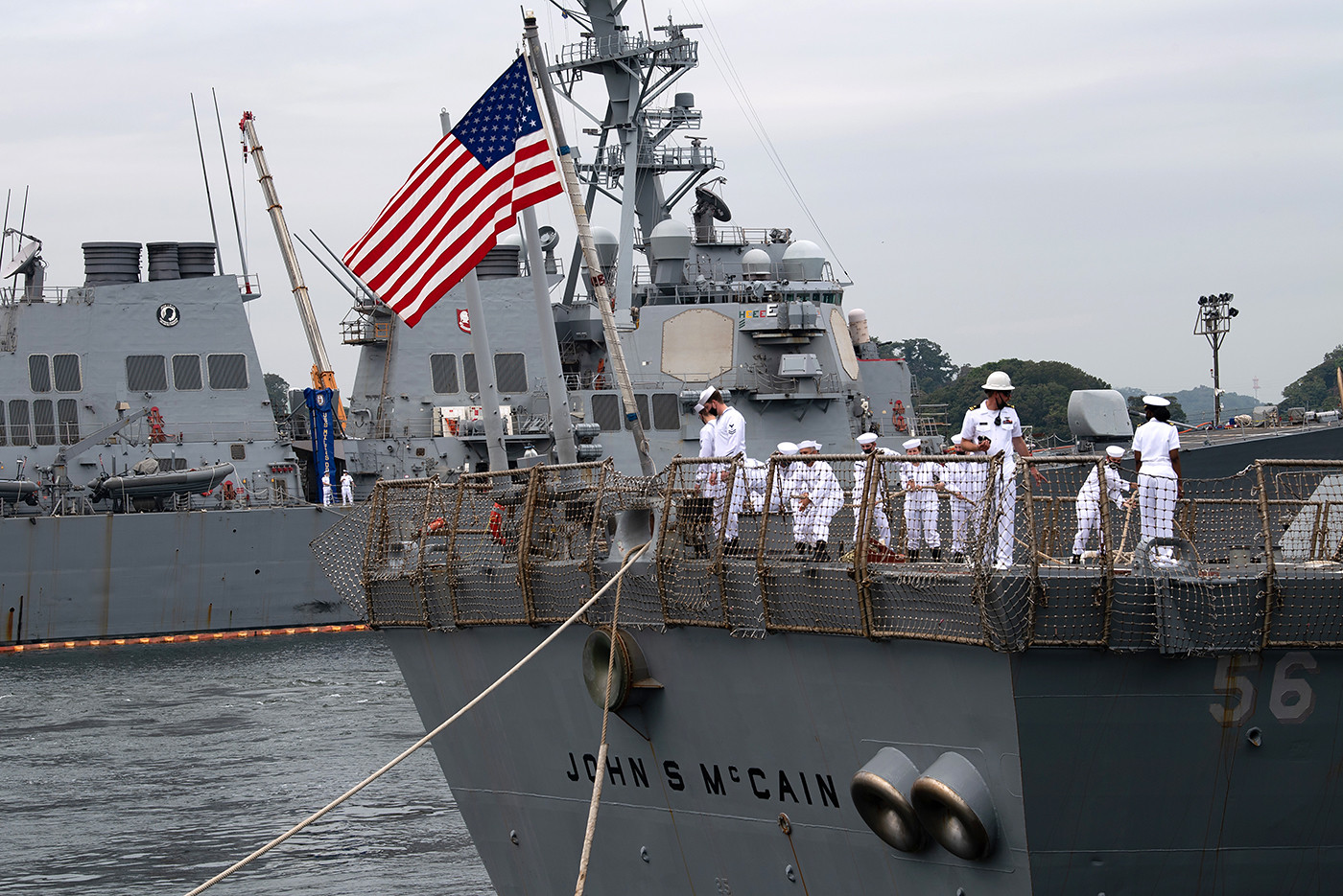 Arleigh Burke-class guided-missile destroyer USS John S. McCain (DDG 56 ...