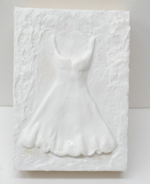 Donna J. Designs: Beautiful Sculpted Clay Dress on Wood Canvas