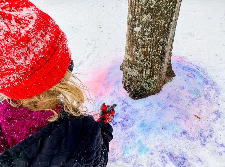 Colourful Snow Spray Paint - Messy Little Monster
