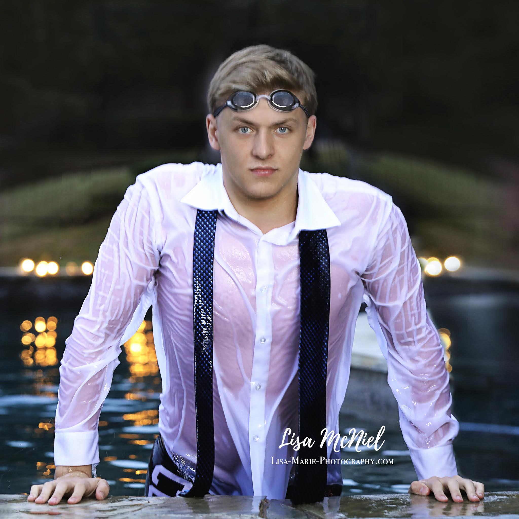 Senior Portrait Pool Clothes