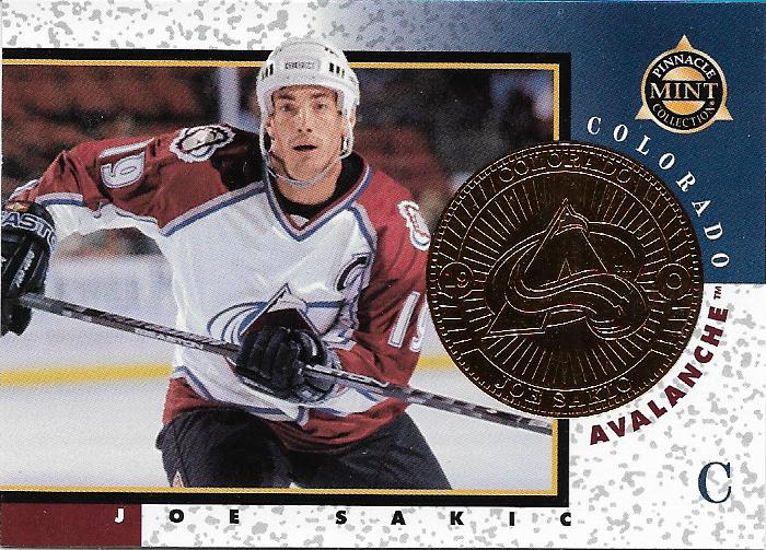 My PCs--one card at a time: Joe Sakic card #218 1997-98 Pinnacle Mint ...
