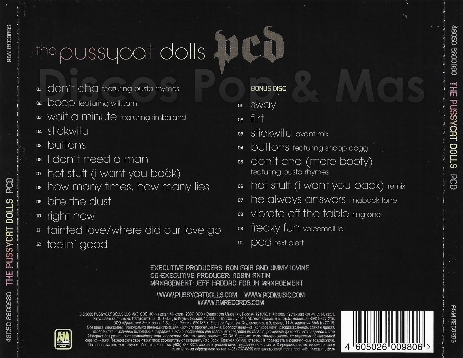 Discos Pop & Mas: The Pussycat Dolls - PCD: Tour Edition (Russia)