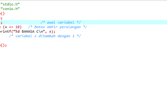 Perulangan While di Pemrograman bahasa C