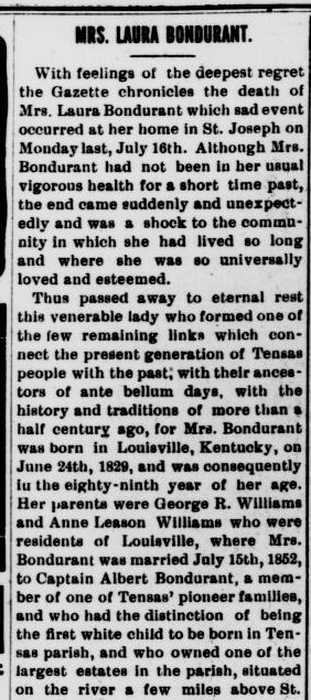 Roots From The Bayou: Daniel Maxey Bondurant Family