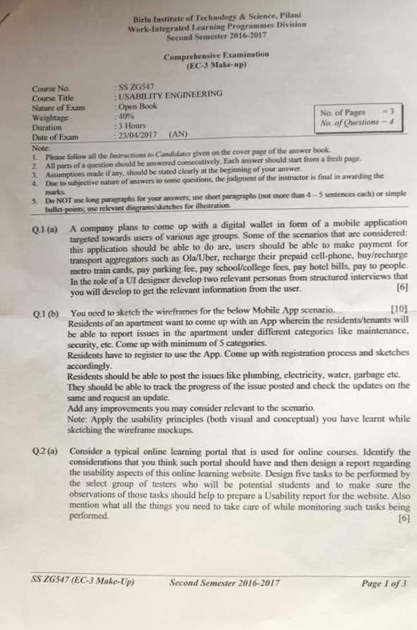 Coding Tech Life: Usability Engineering -SSZG547 - Comprehensive ...