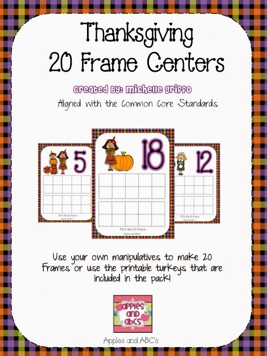 Fall Counting With 10 and 20 Frames - Apples & ABC's