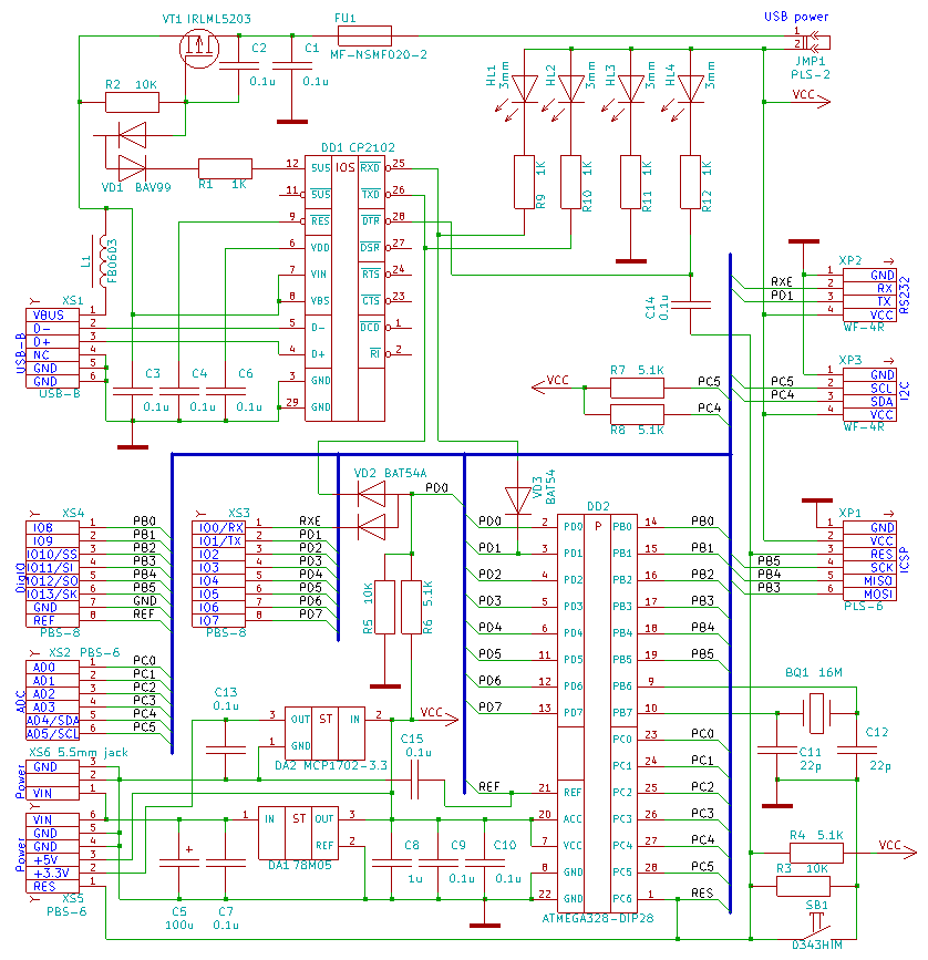 Arduino Galaxy Single Sided Arduino Uno Board