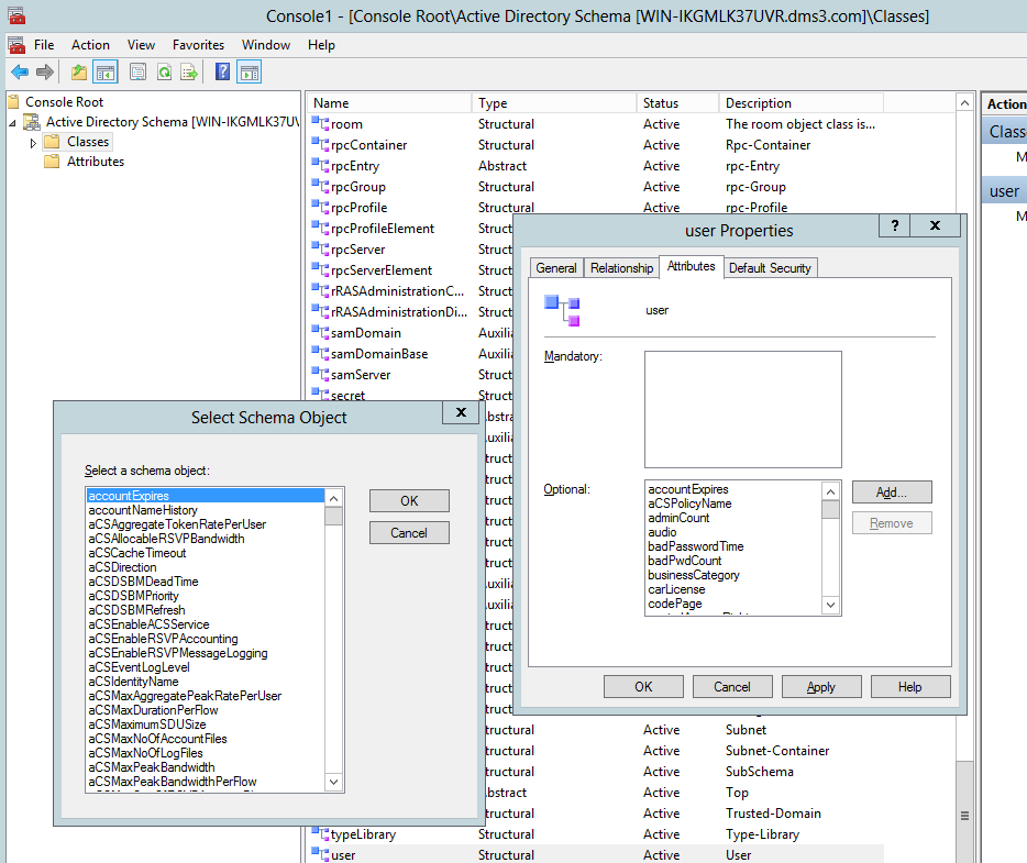 Create Custom Attribute Active Directory