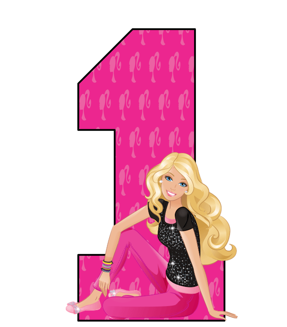 Kits imprimibles gratis : Números Barbie para imprimir