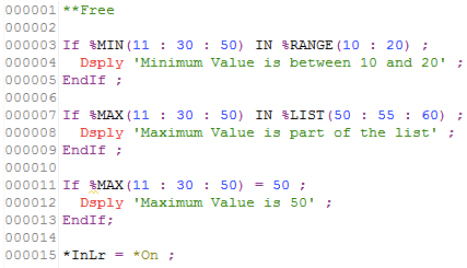 develUP Your Skills: Built-in Functions %MAX and %MIN in RPGLE - IBM i