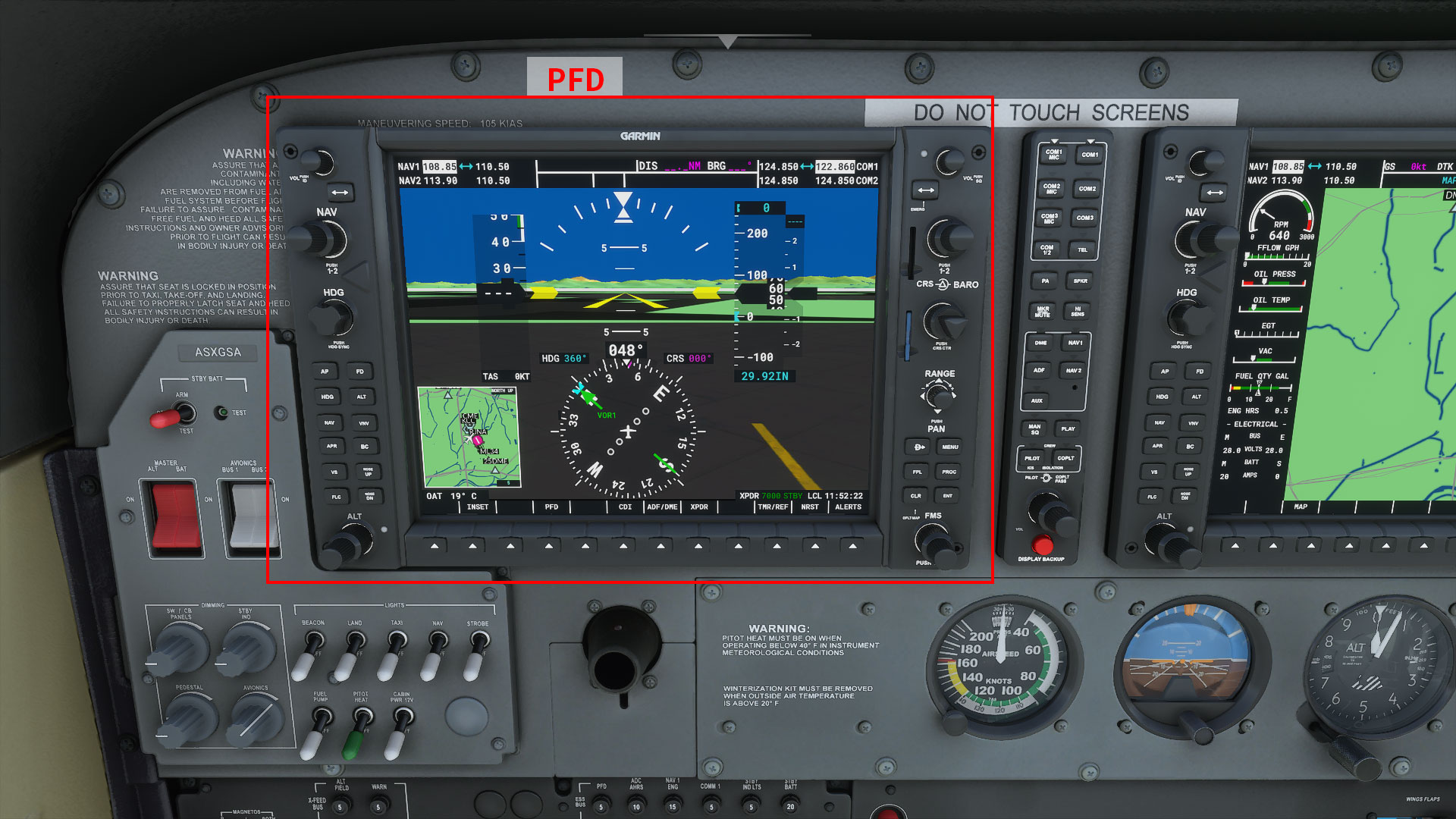 MSFS2020 G1000でのVORの使い方 (C172)
