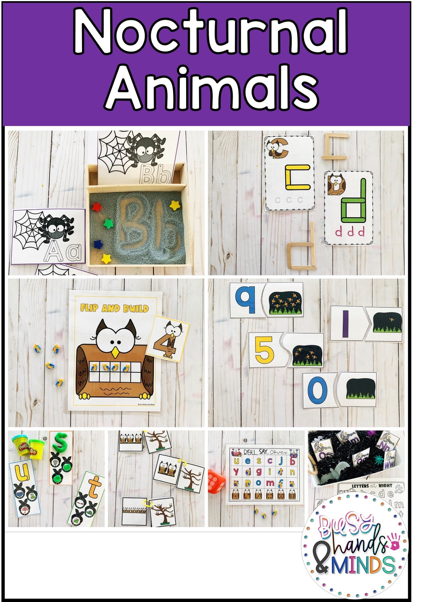 Nocturnal Animals Preschool Theme | Busy Hands and Minds