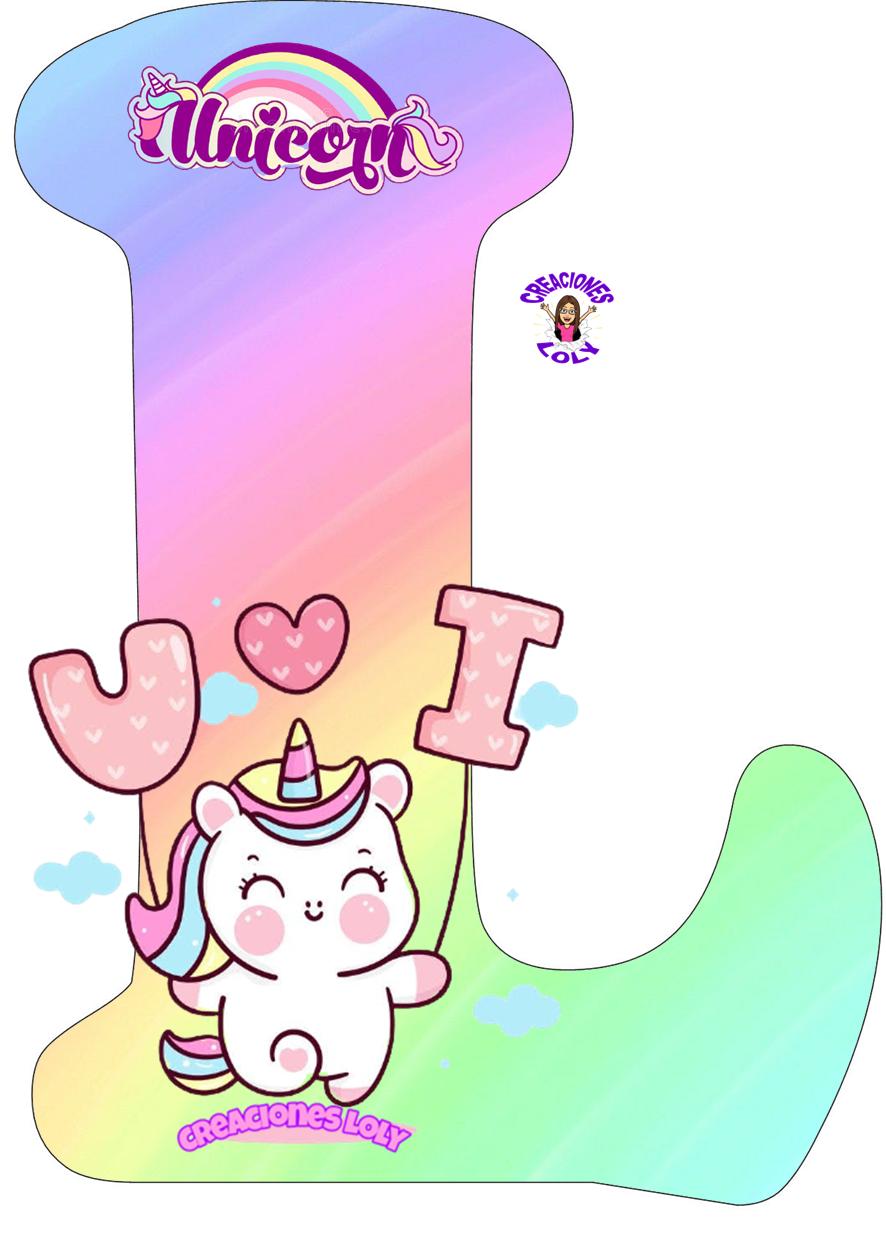 Creaciones Loly: ABECEDARIO UNICORNIO BEBE