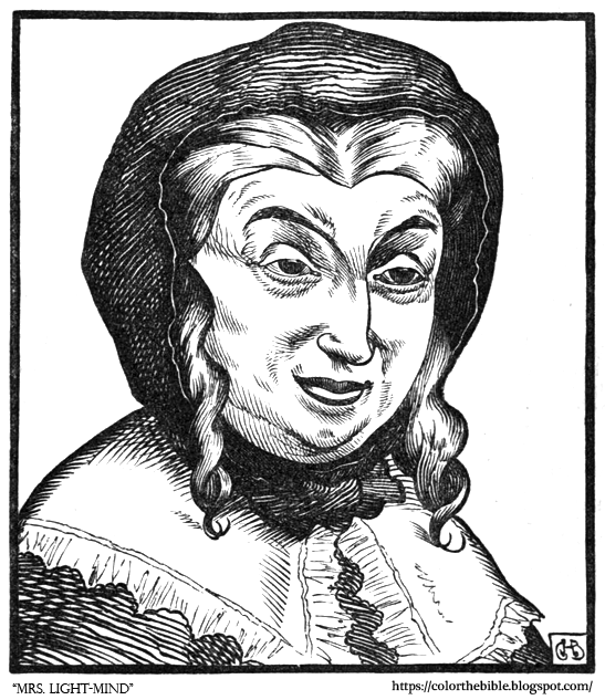 Color "Mrs. Light-Mind" from Pilgrim's Progress | Color The Bible