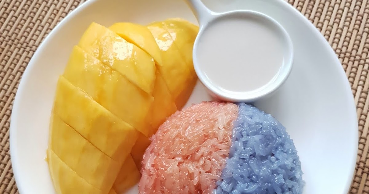 uglee wok: Beetroot & Butterfly Pea Flower Mango Sticky Rice