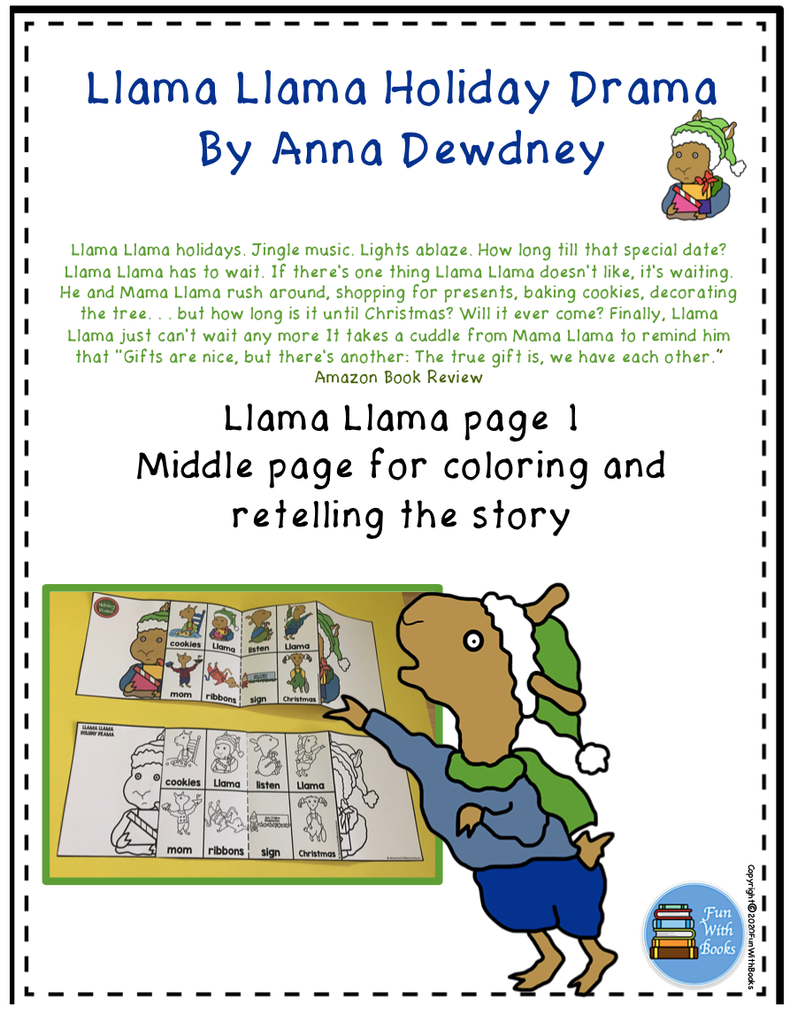 LLAMA LLAMA HOLIDAY DRAMA BOOK CRAFT ~ Book Units by Lynn