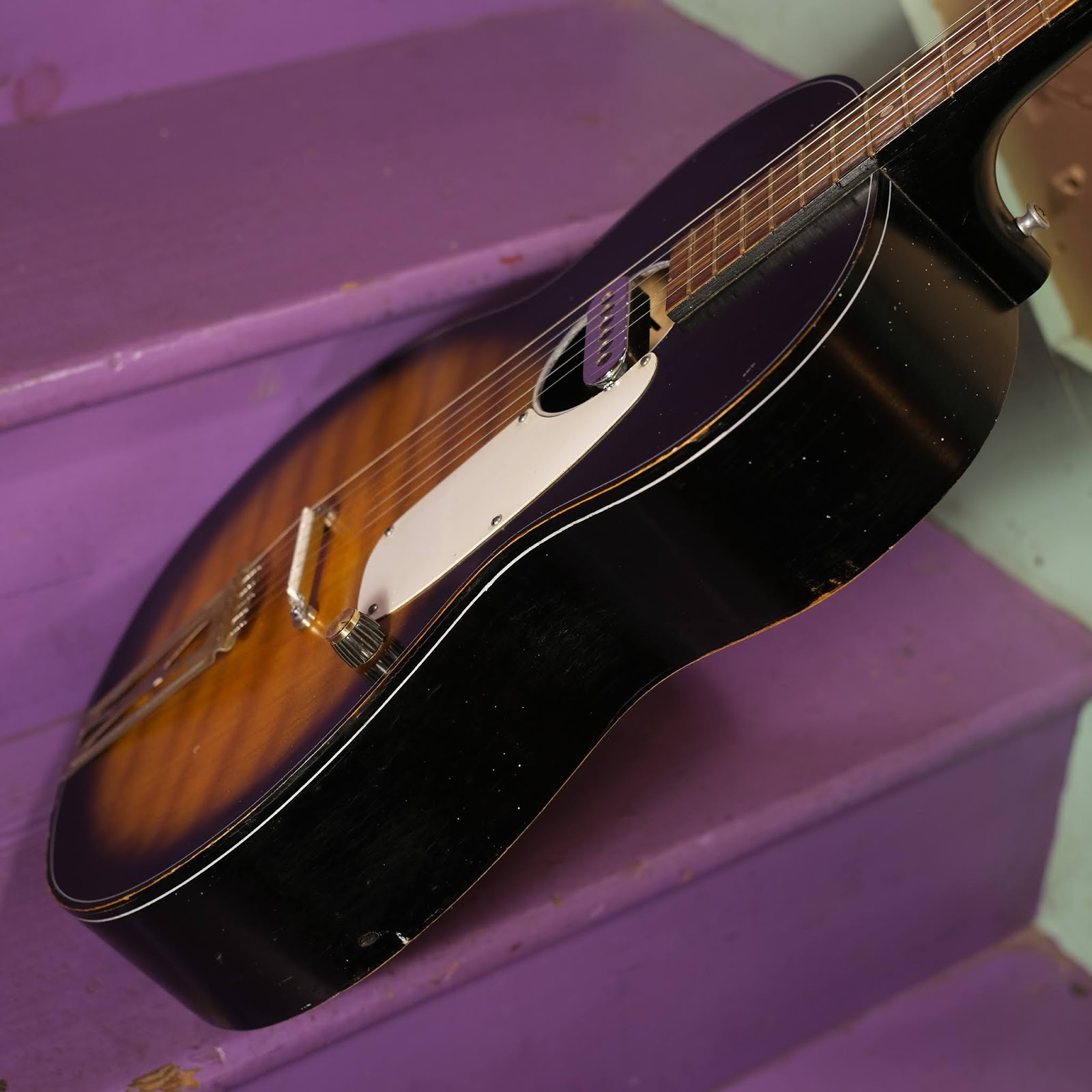 1960s Winston (Japan-made) Nashville-Tuned Electrified Parlor Guitar