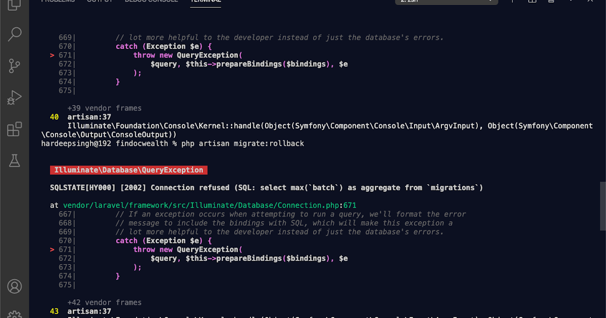 Laravel No Such File Or Directory Sql Create Table Migration