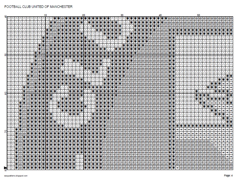 EASY PATTERNS: FC United of Manchester cross-stitch pattern