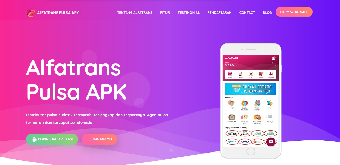 Alfatrans APK - Aplikasi Jualan Pulsa Termurah 2021