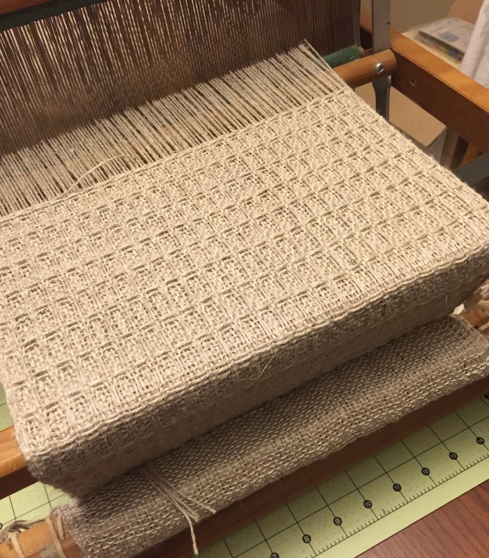 NOT JUST ABOUT KNITTING: Weaving Plarn and Waffles