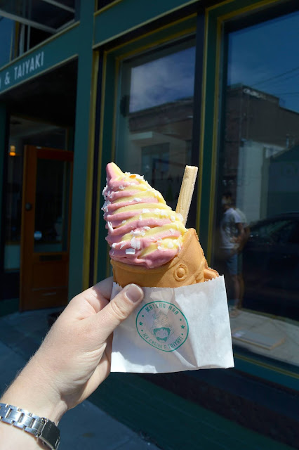 Trying Taiyaki at Matcha Man Seattle