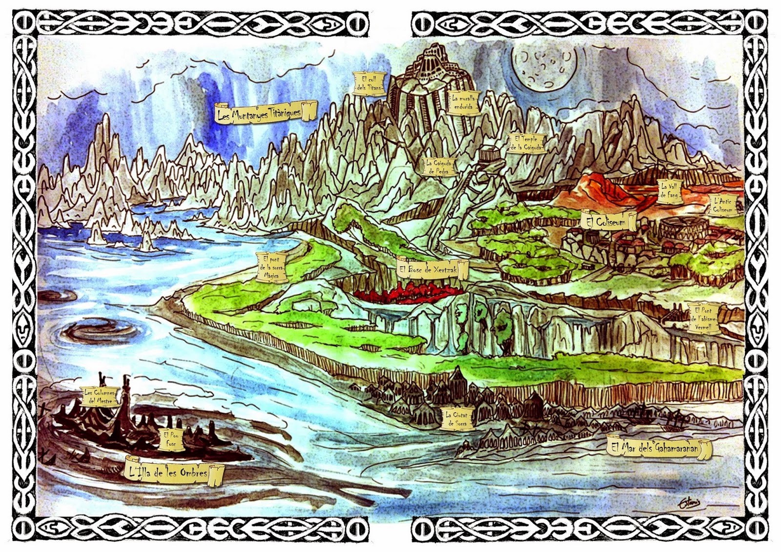 La Terra d'Àndoc: El mapa de la Terra d'Àndoc